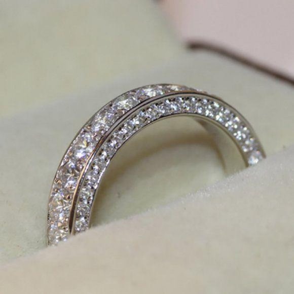 Jewelry | 18k White Gold Diamond All Around Eternity Ring | Poshmark